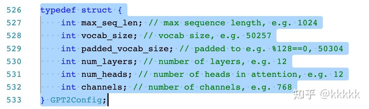 LLM.C代码分析2-train_gpt2.c模型结构与参数加载 - 知乎