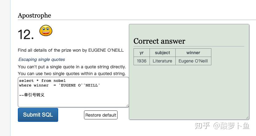 【刷题】SQLZOO（1-6） - 知乎
