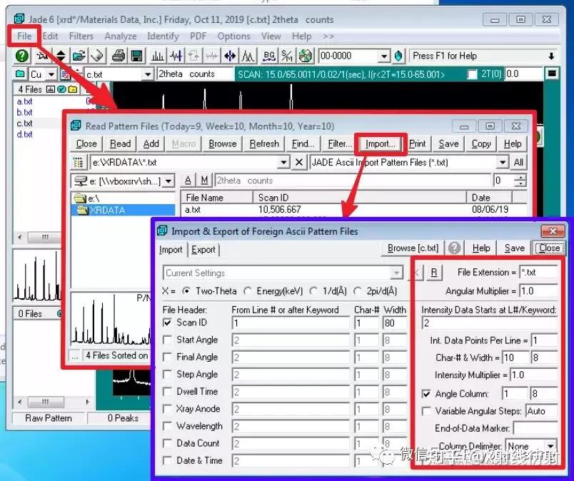 XRD数据格式的转换和TXT格式数据正确导入Jade的办法 - 知乎
