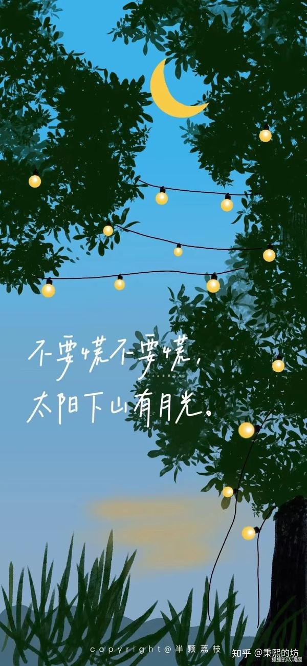 不要慌 不要慌 太阳下了有月光 知乎 