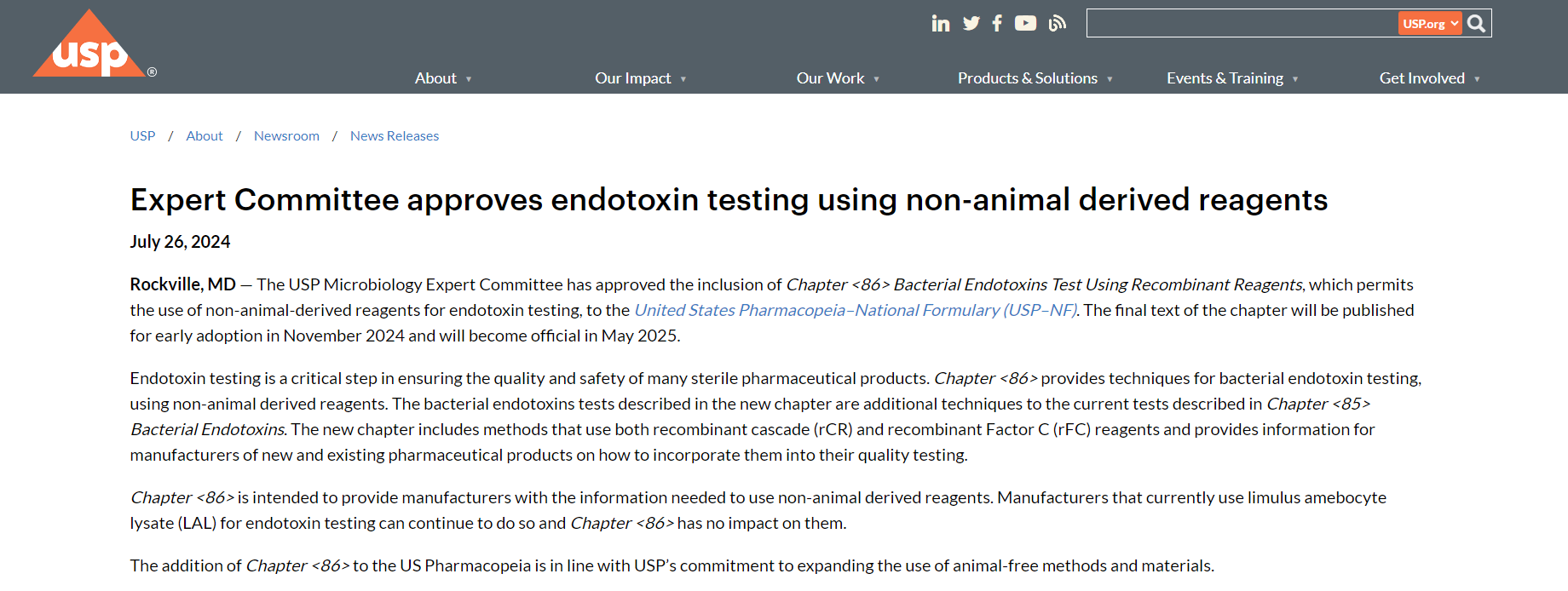 权威解答丨美国药典（USP）第 章“使用重组试剂的细菌内毒素测试”常见问题Q&A全览 - 知乎