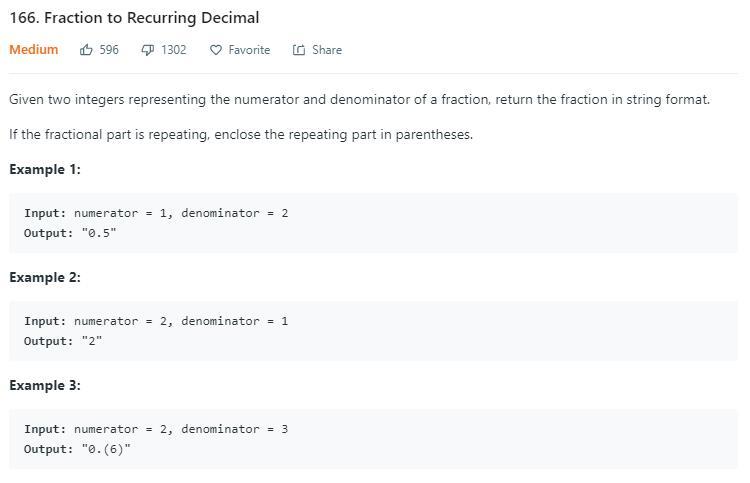 166. Fraction to Recurring Decimal - 知乎