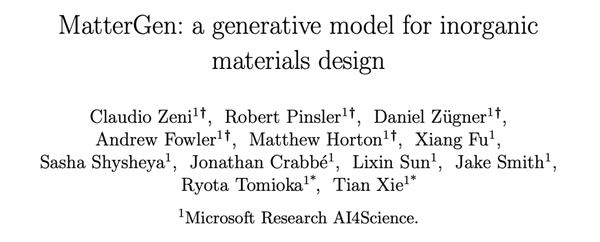 AI再颠覆材料学！微软MatterGen直接生成新材料，稳定性超SOTA模型2.9倍 - 知乎