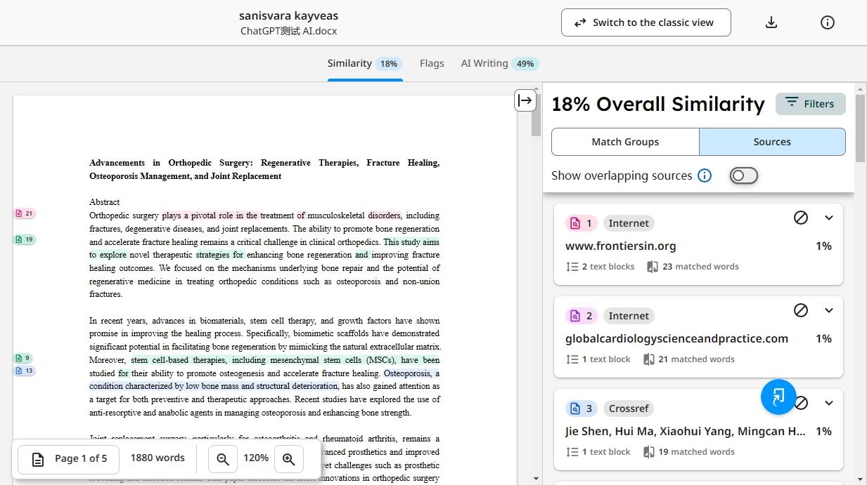 SCI新手查重入门 | iThenticate，crossref和turnitin系统的查重报告怎么区分 - 知乎