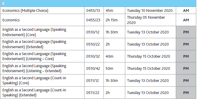 CAIE考试局公布2020年秋季IGCSE/Alevel考试时间以及新增考试科目！ - 知乎