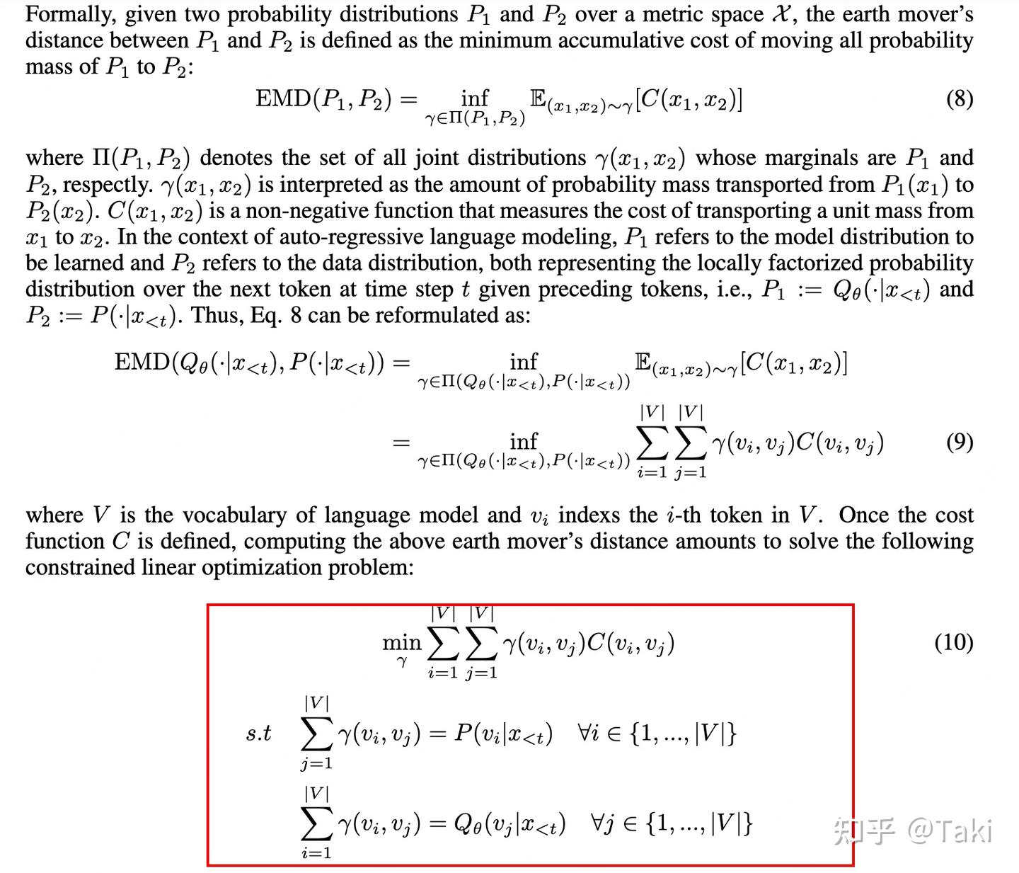 EMO: EARTH MOVER DISTANCE OPTIMIZATION FOR AUTO-REGRESSIVE LANGUAGE MODELING - 知乎
