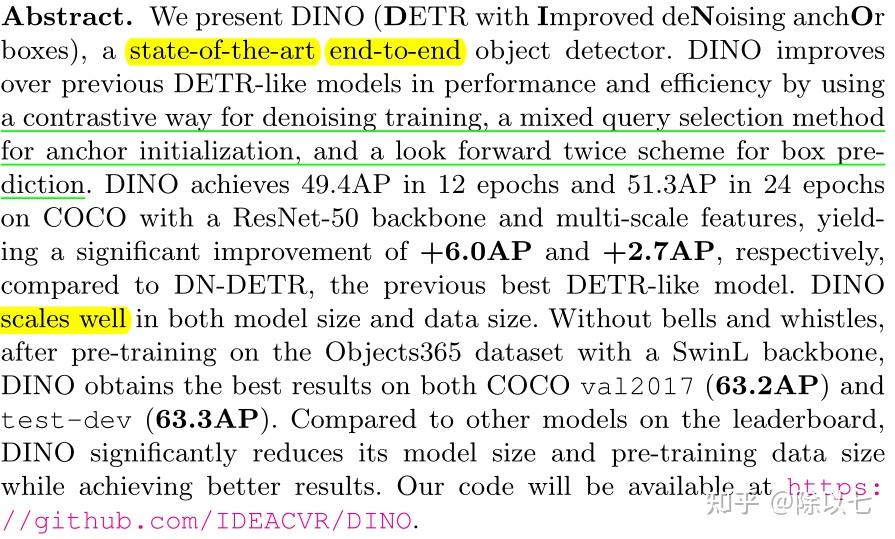 DINO论文精读，DETR的改进（Paper With Code上的SOTA） - 知乎