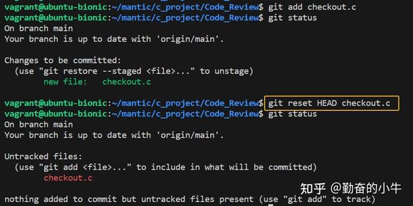 Git checkout , reset, restore 的区别 分析 - 知乎