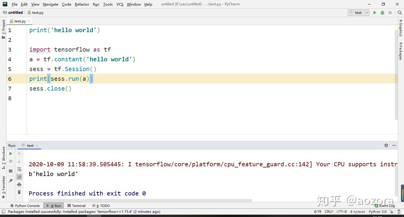 tensorflow安装不成功问题【pycharm+anaconda（python3.6）】 - 知乎