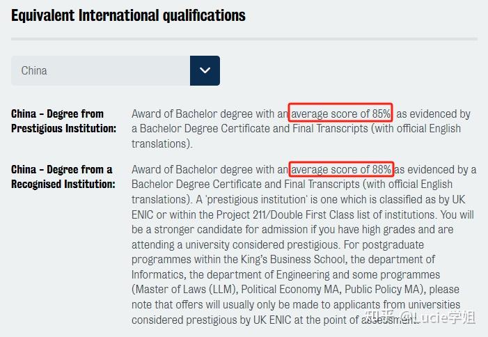 KCL开放25fall硕士申请，各院校背景要求有所不同！ - 知乎