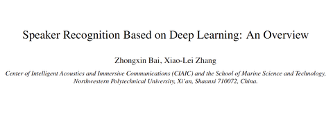 基于深度学习的声纹识别概述（Speaker Recognition Based on Deep Learning: An Overview） - 知乎