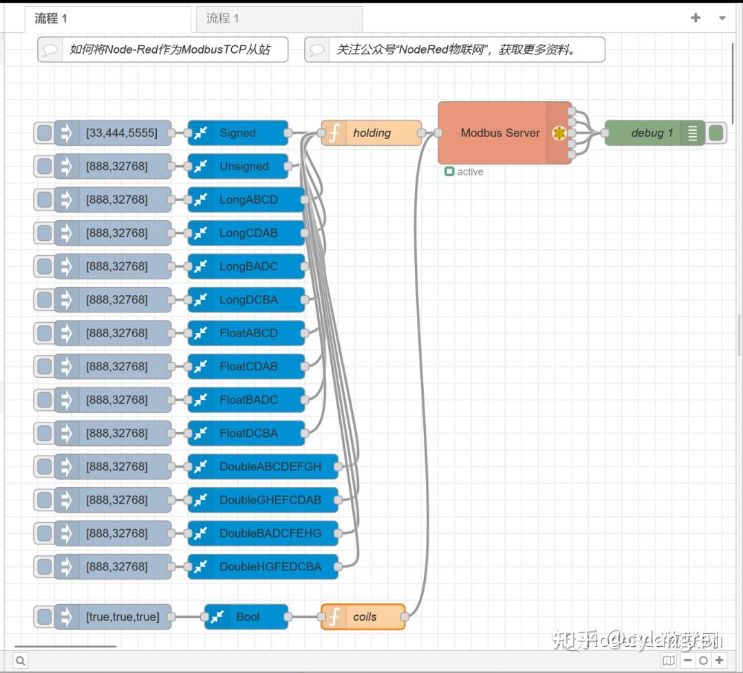 如何将Node-Red作为ModbusTCP从站 - 知乎