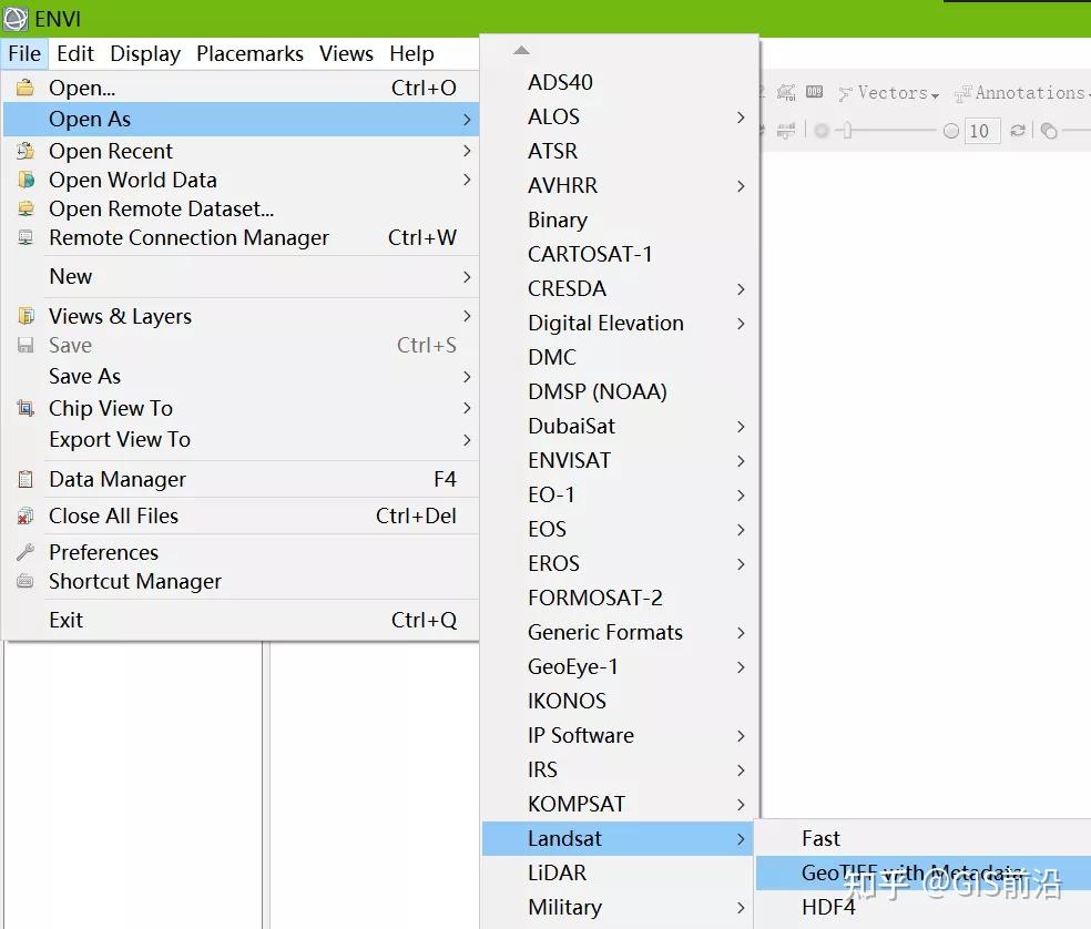 利用ENVI进行辐射定标和投影转换 - 知乎