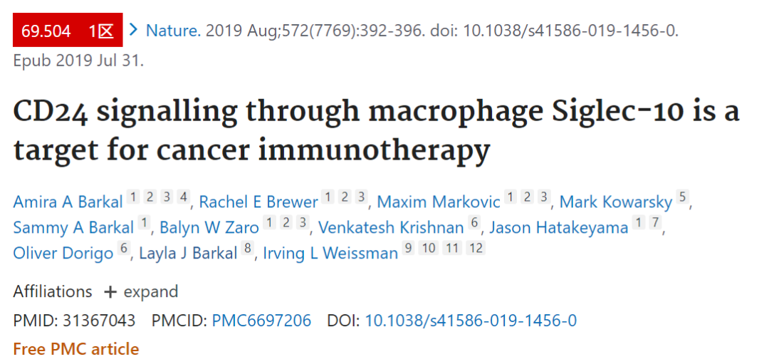 【高分文献解读第一期】CD24说：“Don't eat me！” 肿瘤免疫治疗该怎么办？ - 知乎