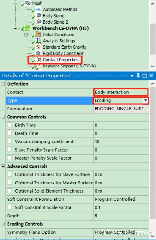workbench ls-dyna中定义了body interactions仍然发生穿透问题 - 知乎
