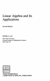 Peter Lax线性代数教材：Linear Algebra and Its Applications 2nd Ed - 知乎