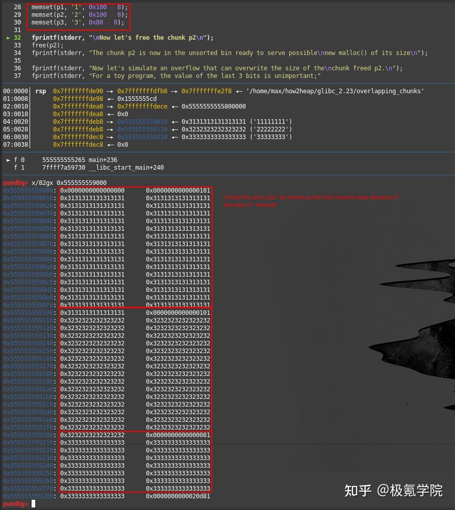 How2heap--overlapping_chunk(by glibc2.23) - 知乎