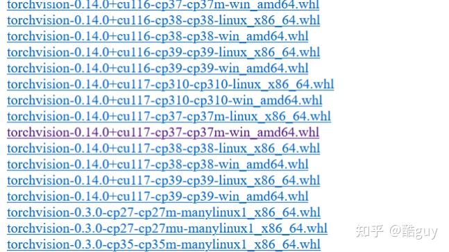 Torchvision与Pytorch匹配的版本安装方法 - 知乎