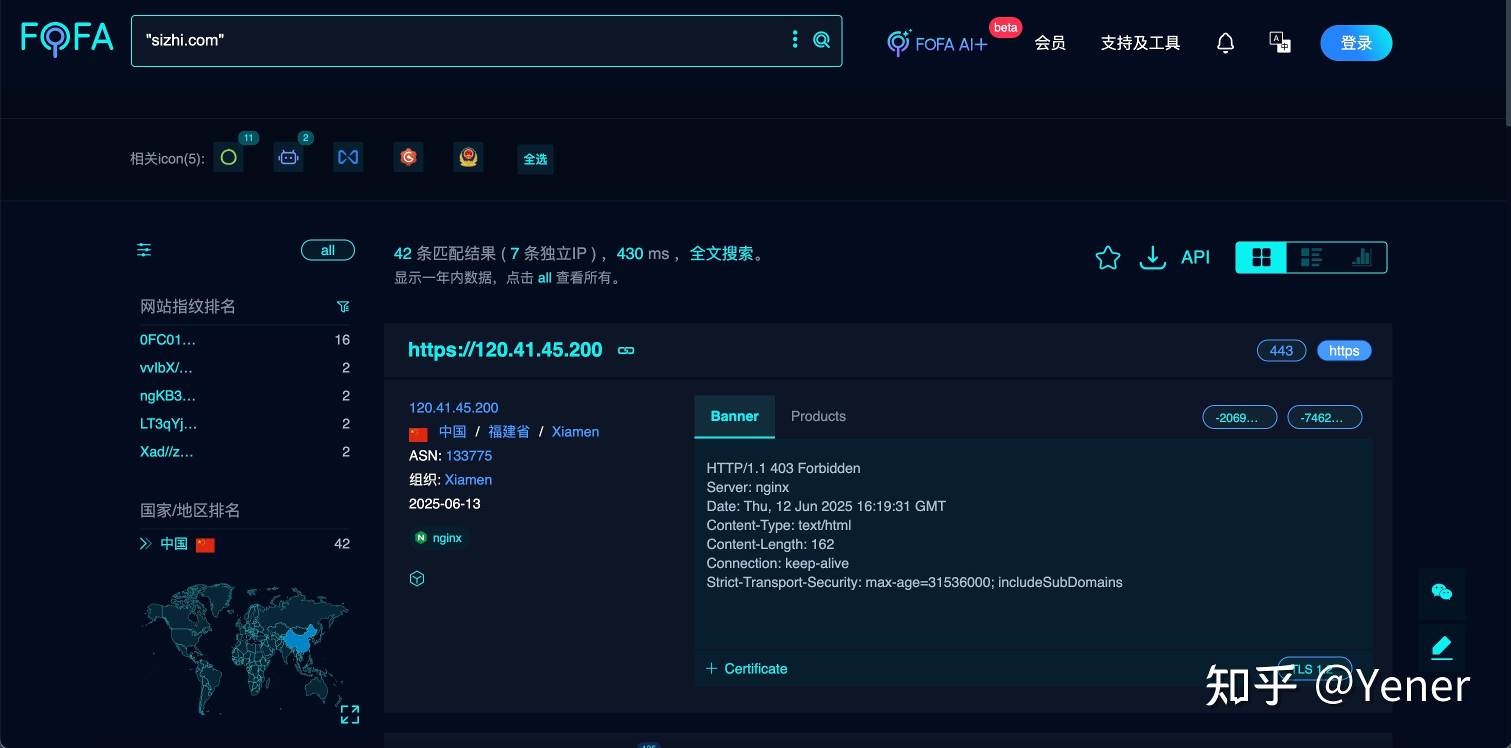 必备的网络空间测绘工具盘点：MaskGraph、Shodan、Censys、FOFA、360Quake、ZoomEye、Hunter大比拼 - 知乎
