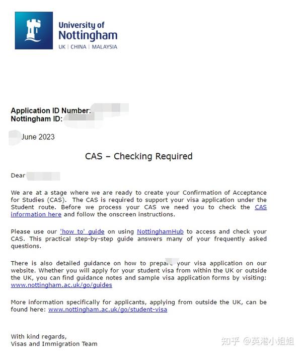 诺丁汉大学换CAS 流程 - 知乎