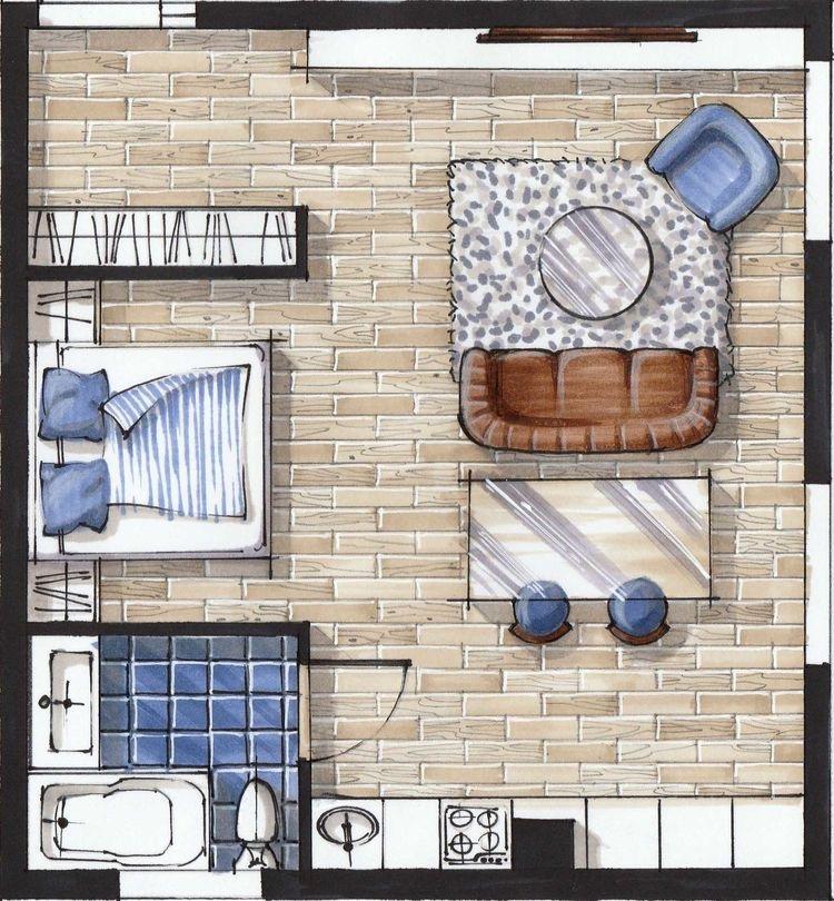 「干货」最新室内设计PS彩屏图平立面户型方案家具彩色素材｜要不要？PSD原图！ - 知乎