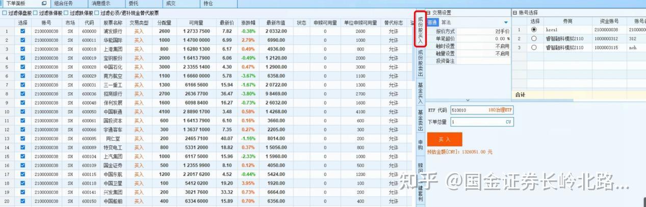 QMT股票量化软件中ETF申赎操作指南 - 知乎