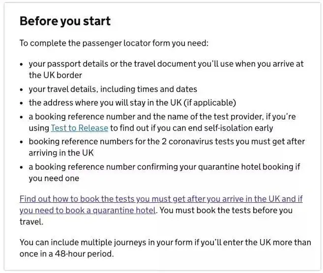 【无忧留学-留学资讯】入境英国 | 英国PLF旅客定位表填写攻略+核酸检测包线上预定流程详细介绍！ - 知乎