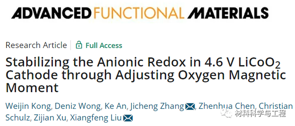 《AFM》：通过调节氧磁矩稳定正极中的阴离子氧化还原！ - 知乎