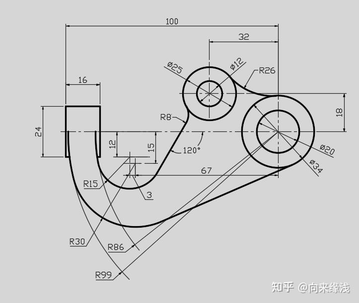 AutoCAD机械制图、UG和SW练习100例 - 知乎