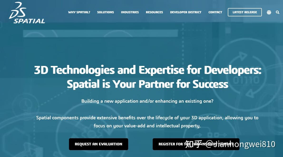 简单说说达索子公司Spatial Corp（提供CAD组件） - 知乎