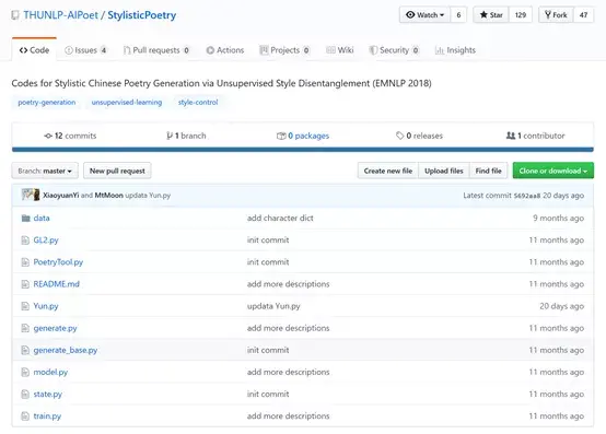 “九歌”来了 | 清华九歌诗词生成系统工具、数据集和论文大合辑 - 知乎