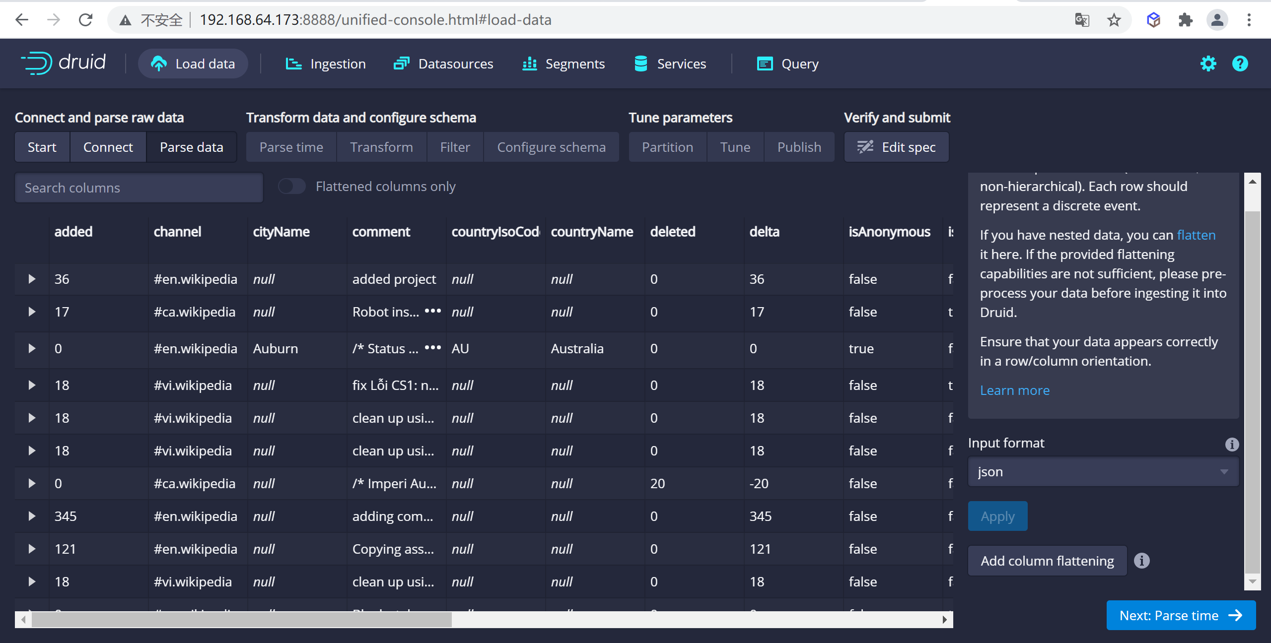 Apache Druid 数据摄取---本地数据和kafka流式数据 - 知乎