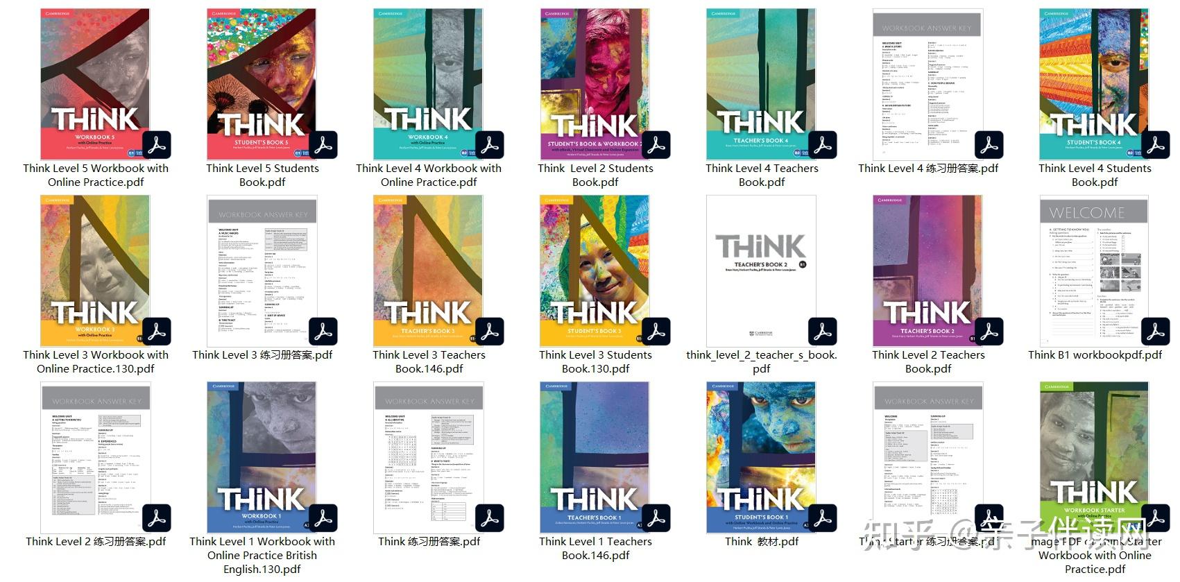 剑桥教材Think (Starter-Level5)全套PDF+音视频+1-4白板软件完整版 - 知乎