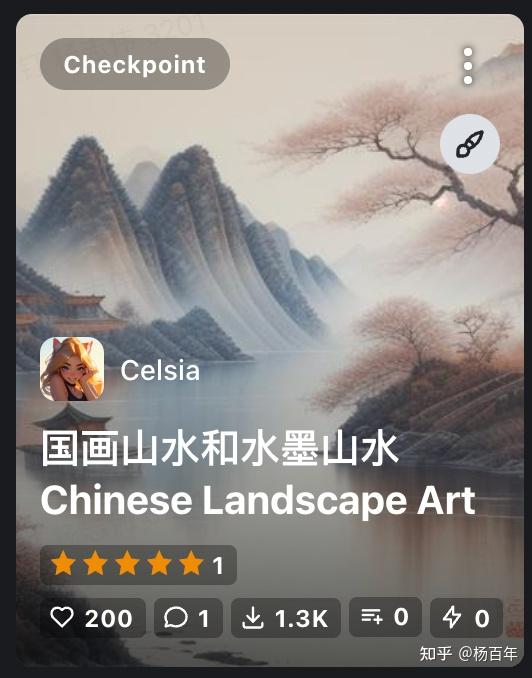 100个SD模型推荐-（四）国画山水和水墨山水Chinese Landscape Art - 知乎