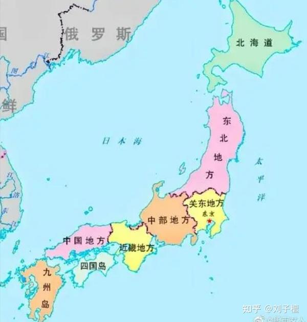 日本8个地区的主要城市分布图 - 知乎