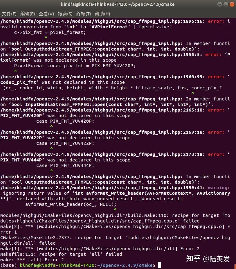 ubuntu18.04 安装opencv 遇到的问题 - 知乎