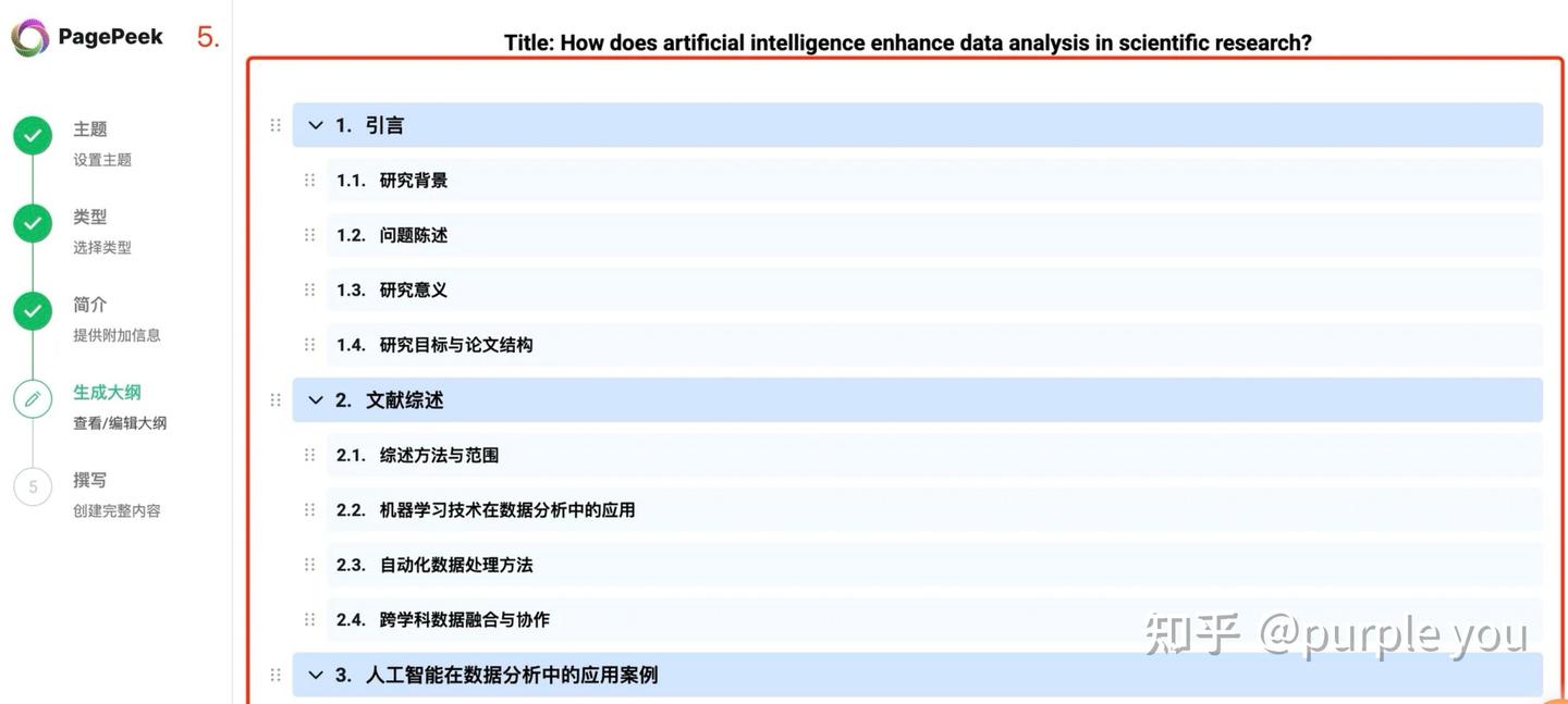 PagePeek AI写作功能深度体验：如何用AI高效完成一篇学术论文？ - 知乎