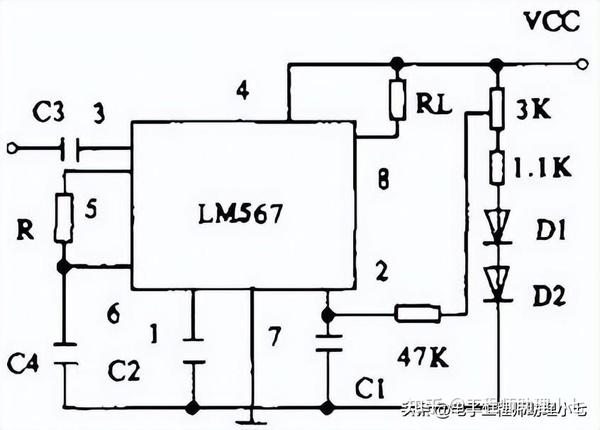干货|LM567 引脚图及功能+工作原理+应用电路讲解，带你轻松搞定 - 知乎