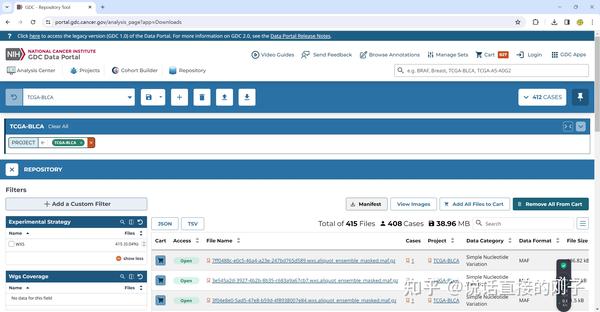 TCGA最新版数据库下载教程2：maf格式体细胞基因突变文件下载 - 知乎