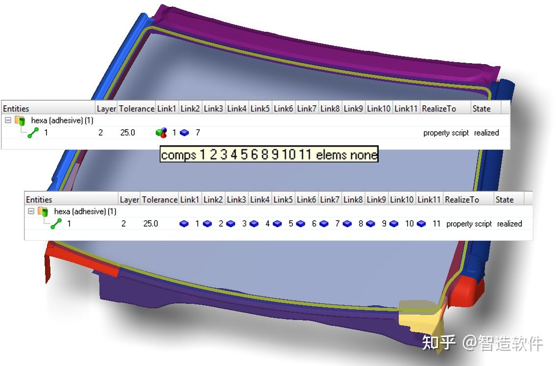 Altair HyperWorks 教程:HyperMesh_Seam Connector—Hexa Adhesives - 知乎
