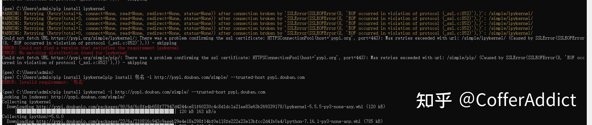 python配置本地GEE环境常见问题汇总 - 知乎