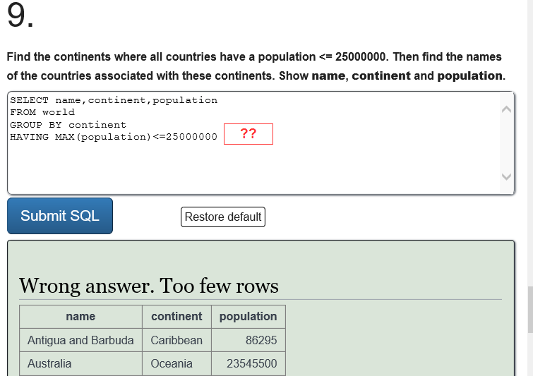 SQLzoo 练习题笔记及答案解析1 - 知乎