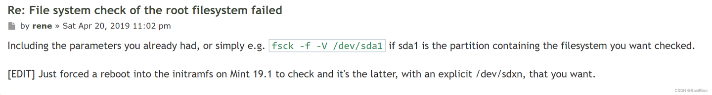 Ubuntu虚拟机文件系统挂了：Failure: File system check of the root filesystem failed - 知乎