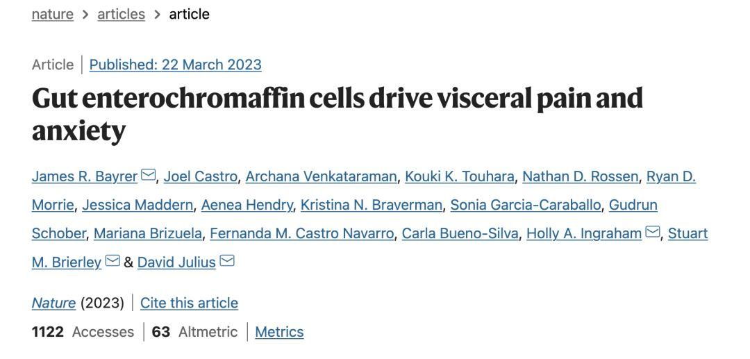 Nature：诺奖得主聚焦“脑肠轴”，内脏痛和焦虑肠道驱动神经机制 - 知乎
