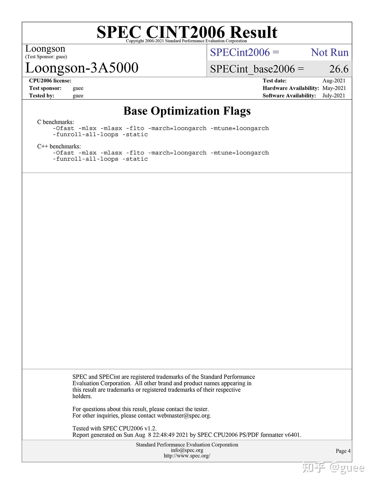 在龙芯3A5000上测试SPEC CPU 2006 - 知乎