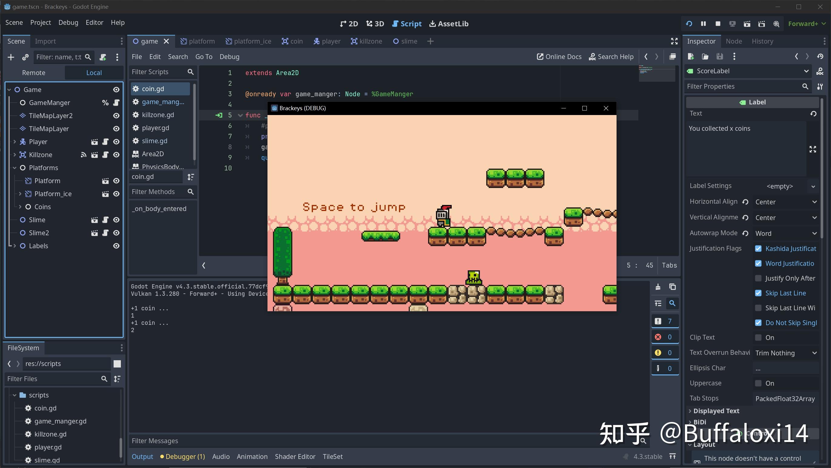 Godot 教程图文【6】文本、音效和导出(完) - 知乎