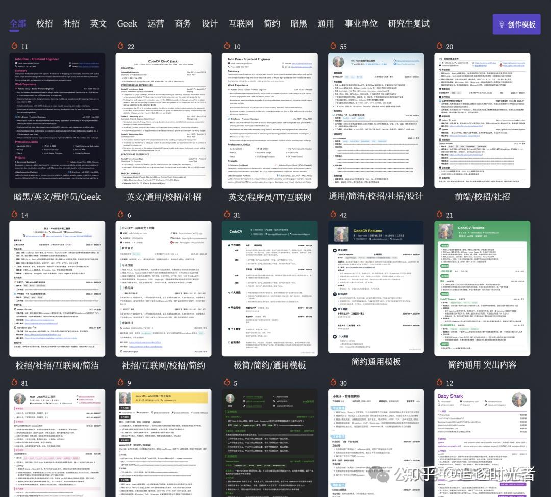 16个开源免费的程序员简历模板 - 知乎