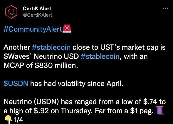 USDN存在脱锚风险WAVES会成为下一个LUNA吗？ - 知乎