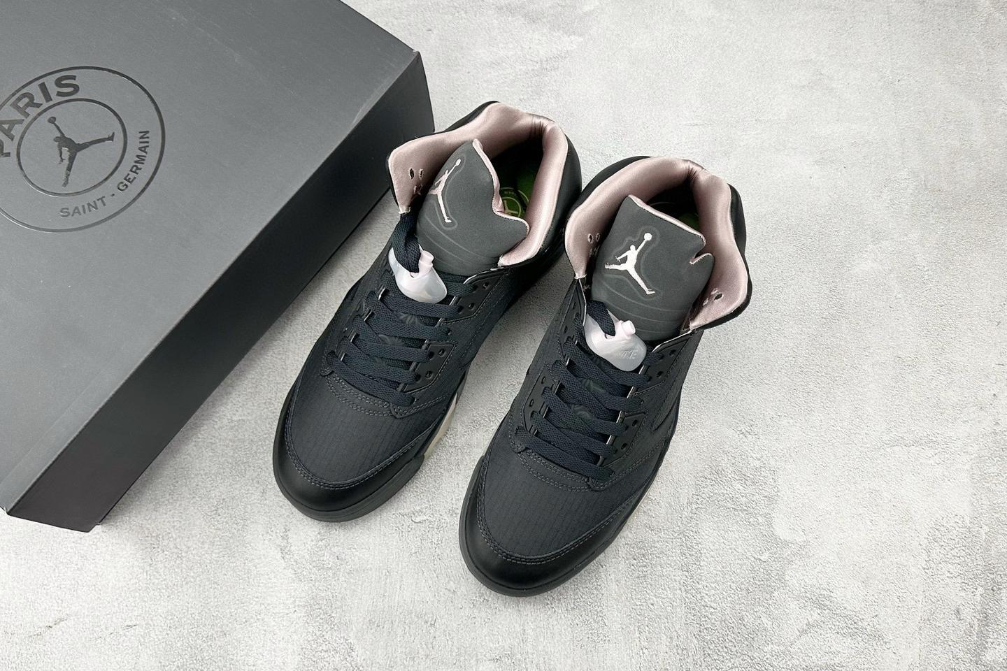 乔丹 PSG x Air Jordan 5 Retro Off Noir AJ5 联名黑粉大巴黎艾菲尔铁搭印花纯原篮球鞋 - 知乎