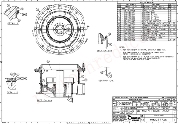 Metso美卓MP800/MP1000/MP1250/MP2500多缸重型液压圆锥破碎机图纸 - 知乎